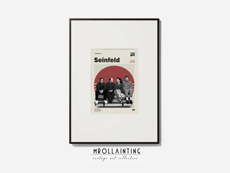Seinfeld Poster - Vintage Inspired Poster, Midcentury Modern Wall Art ...