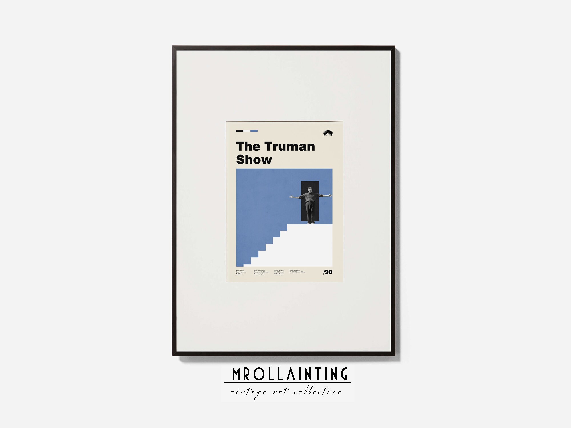 The Truman Show Poster - Minimalist Movie Art Prints - Retro Movie ...