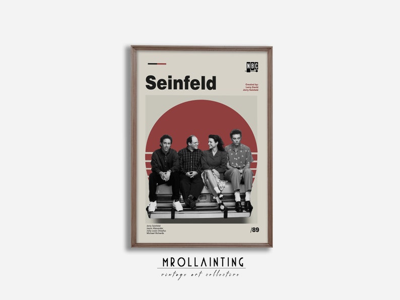 Seinfeld Poster - Vintage Inspired Poster, Midcentury Modern Wall Art ...