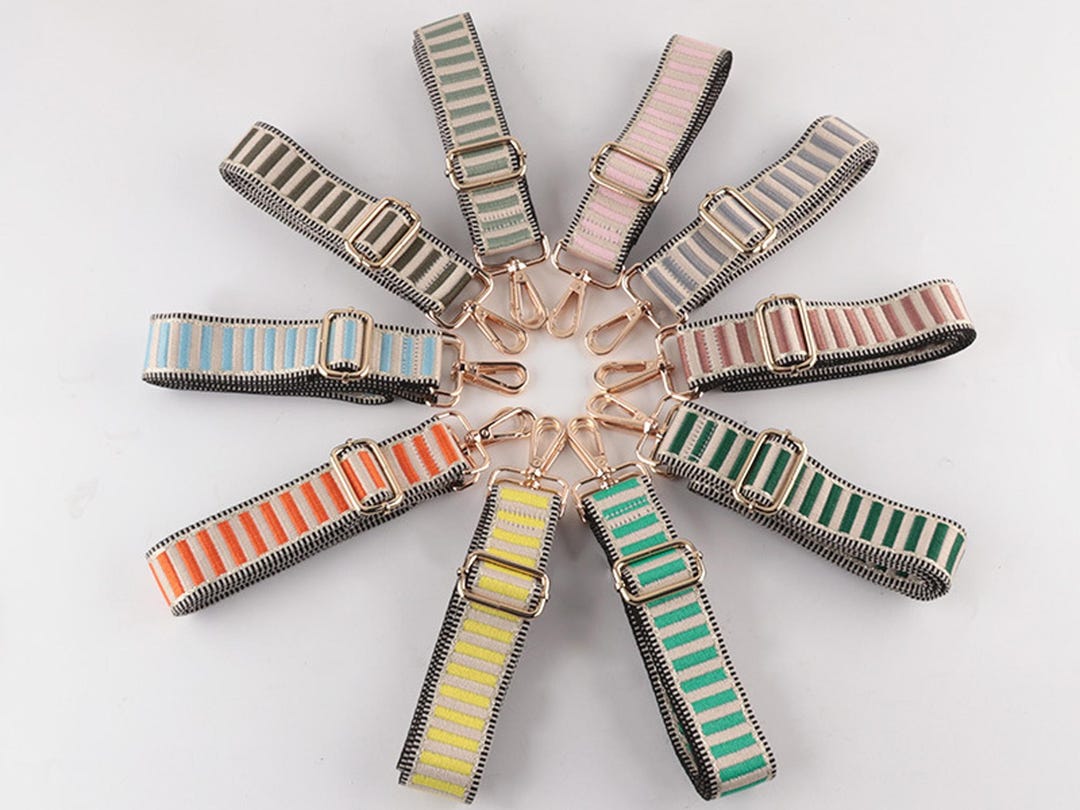 3.8cm Retro Striped Strap, Purse Straps, Adjustable Crossbody Bag ...
