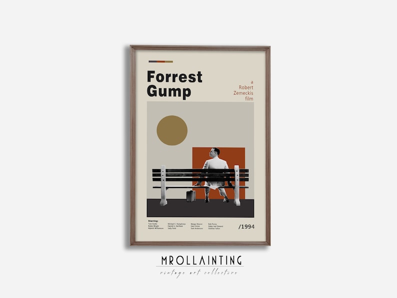 Forrest Gump Poster Retro Movie Poster Minimalist Art Vintage Poster ...