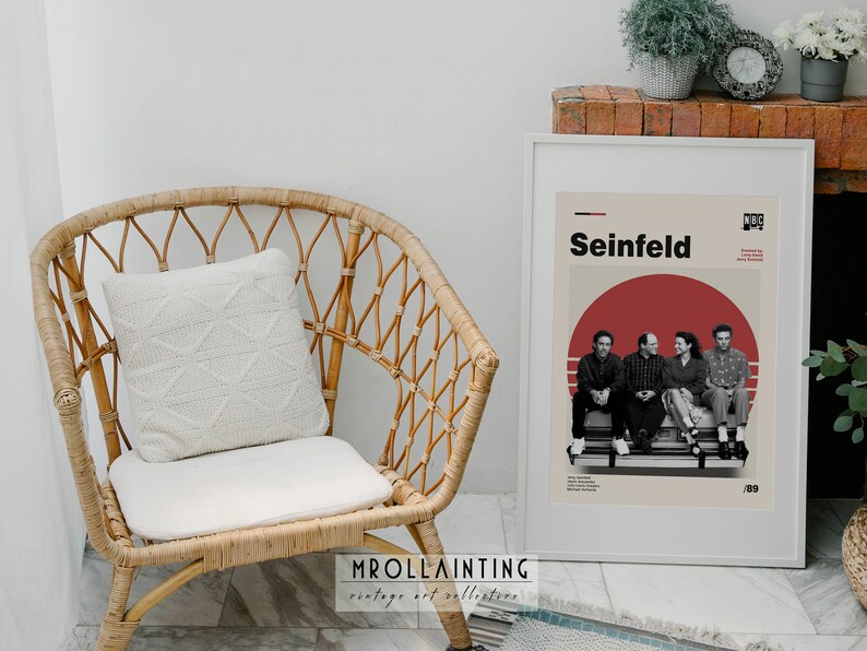 Seinfeld Poster - Vintage Inspired Poster, Midcentury Modern Wall Art ...