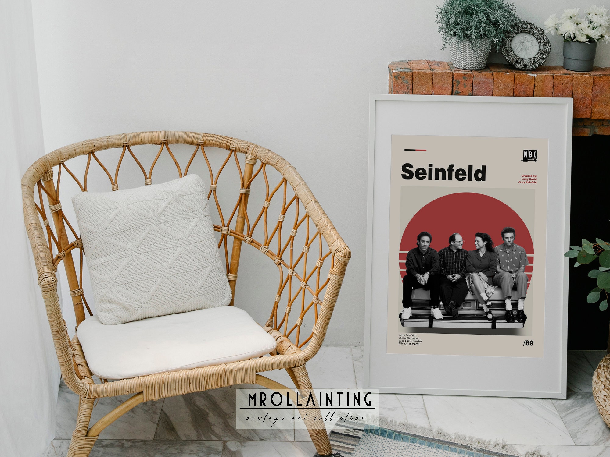 Seinfeld Poster - Vintage Inspired Poster, Midcentury Modern Wall Art ...