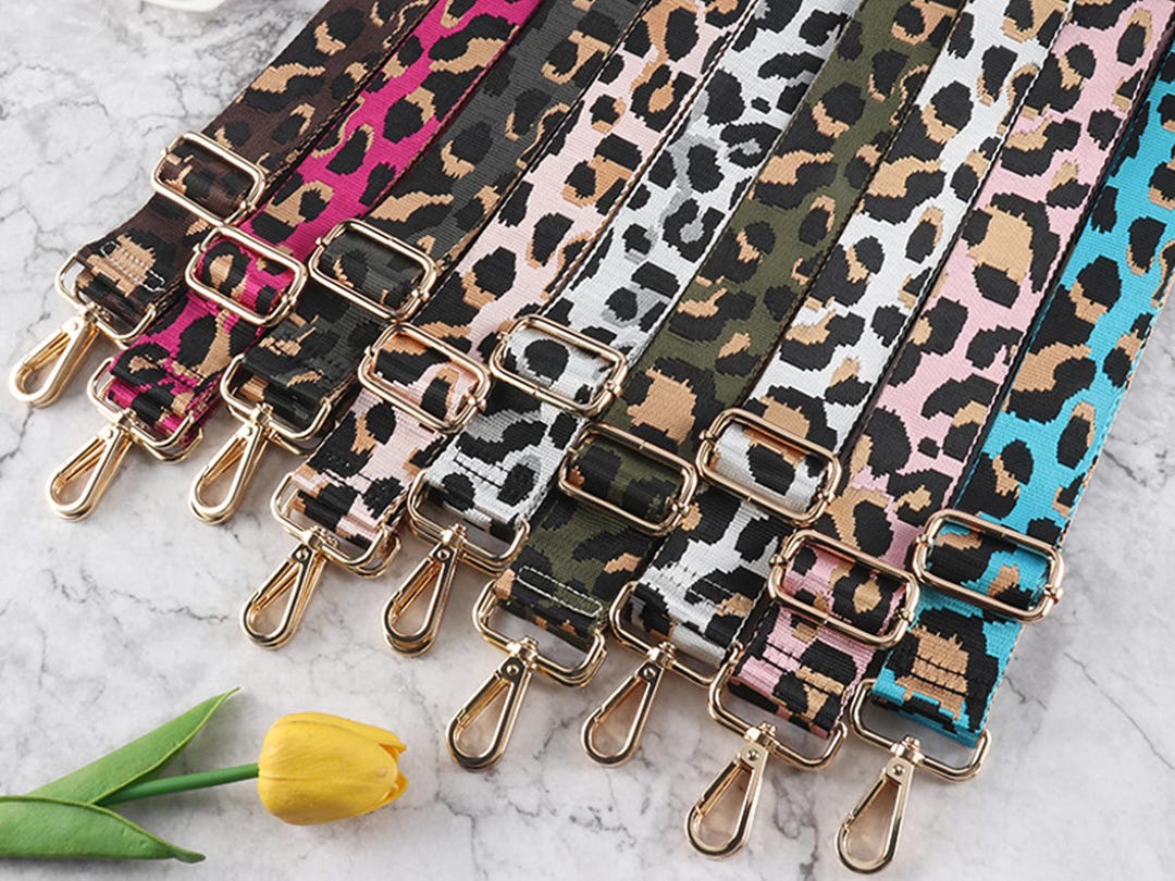 Luxury Leopard Pattern Shoulder Strap, Purse Straps, Adjustable ...