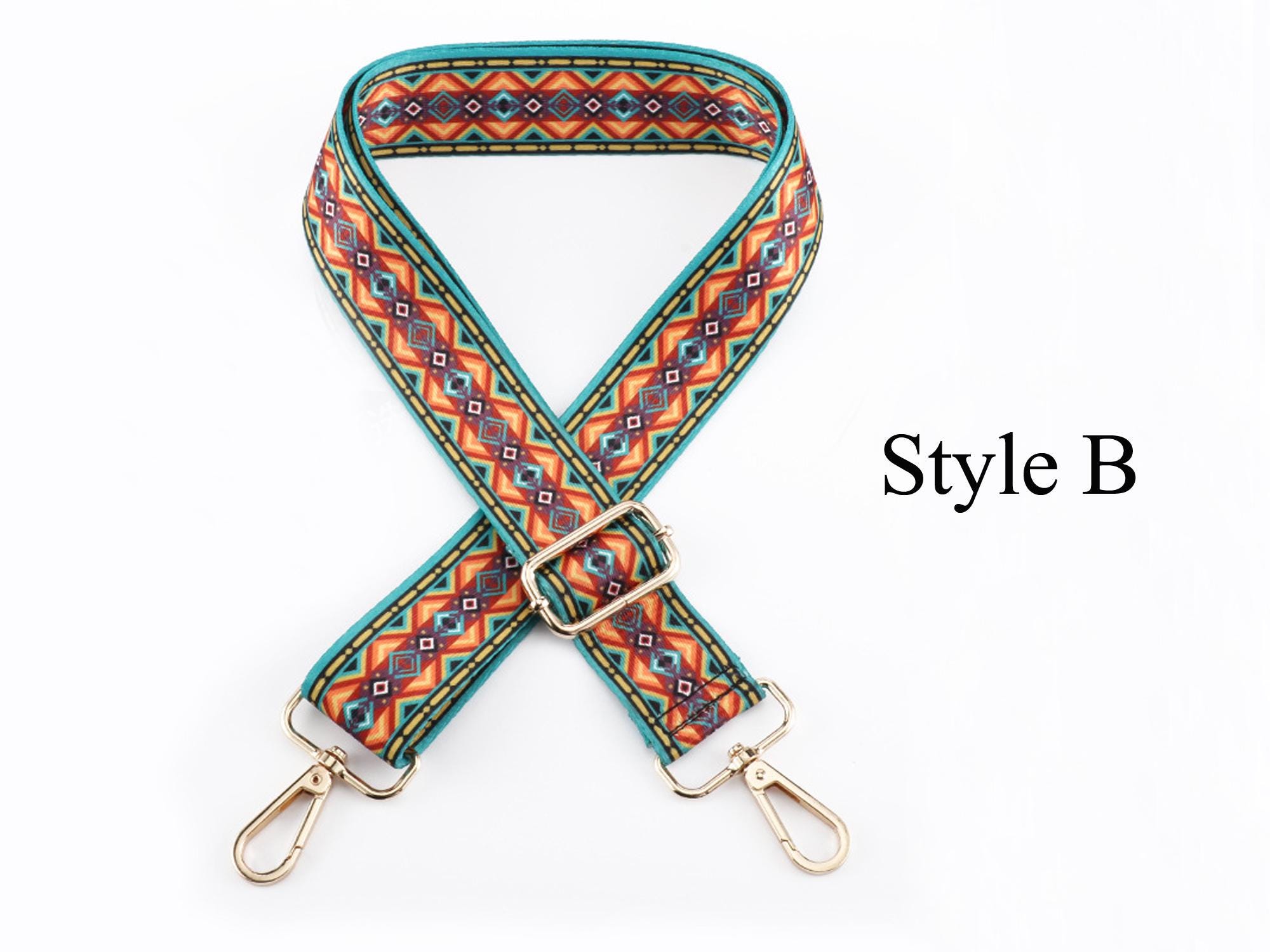 3.8cm Vintage Colorful Straps, Purse Straps, Adjustable Crossbody Bag ...