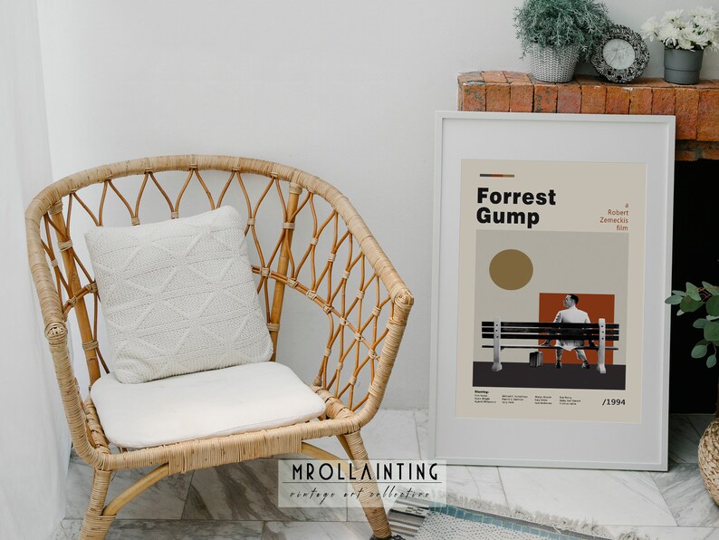 Forrest Gump Poster Retro Movie Poster Minimalist Art Vintage Poster ...