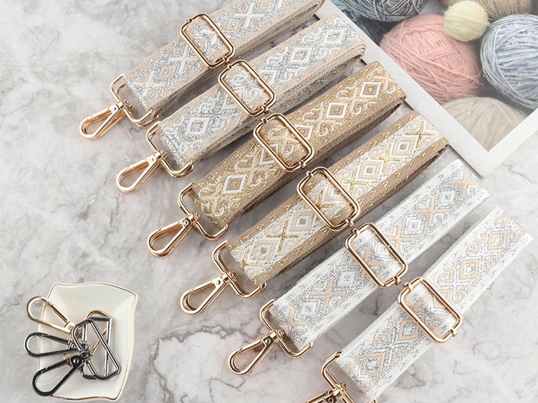 3.8cm Jacquard Geometric Strap, Purse Straps, Adjustable Crossbody Bag ...