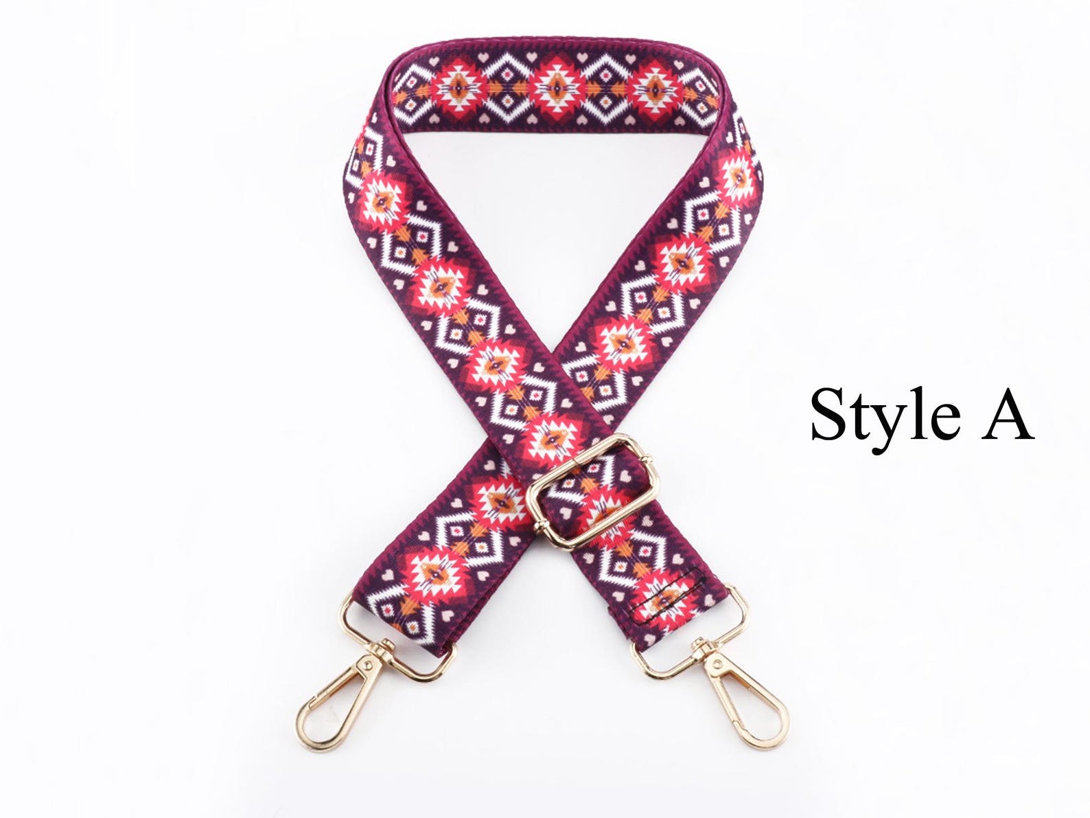 3.8cm Vintage Colorful Straps, Purse Straps, Adjustable Crossbody Bag ...