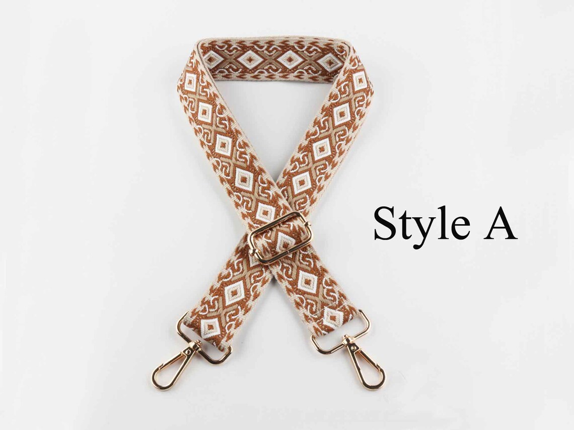 3.8cm Vintage Jacquard Strap, Purse Straps, Adjustable Crossbody Bag ...