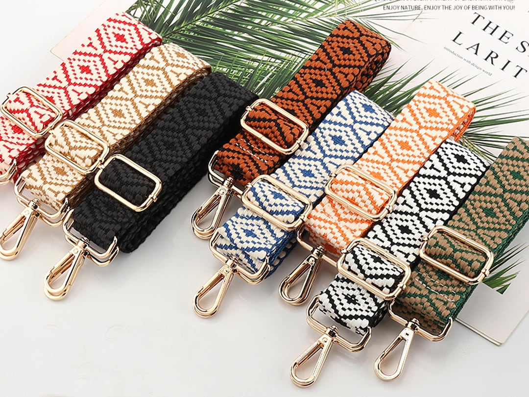 3.8cm Jacquard Geometric Strap, Purse Straps, Adjustable Crossbody Bag ...