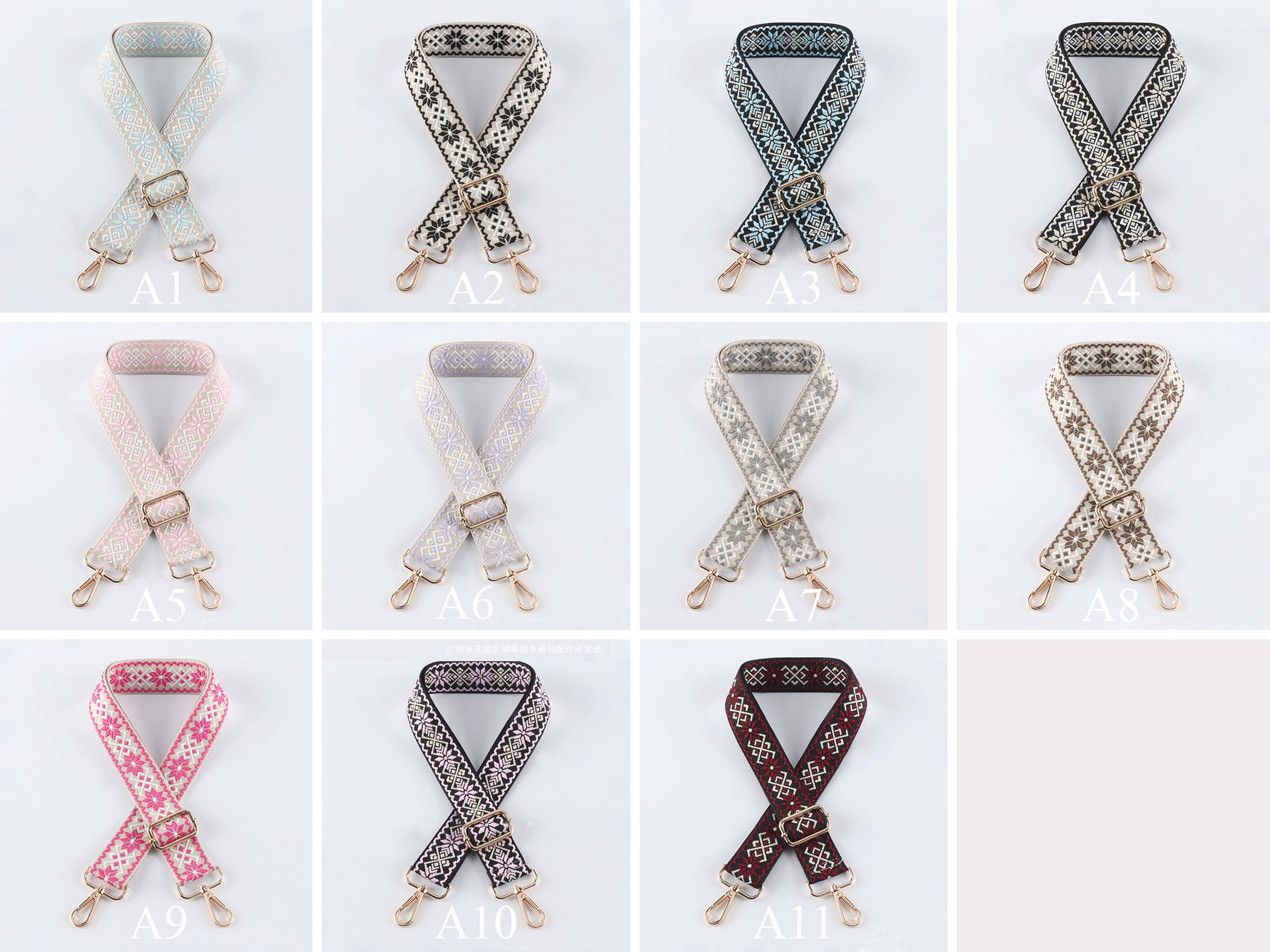 3.8cm Jacquard Flower Strap, Purse Straps, Adjustable Crossbody Bag ...