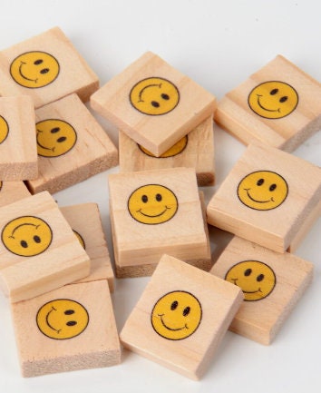 Scrabble Style Emoji Wooden Smooth Semi-gloss High Quality Individual ...