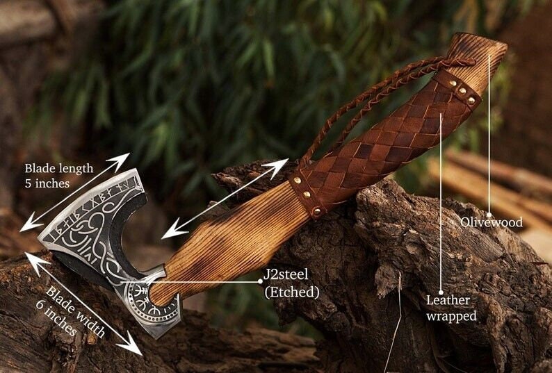 Vikings Axe With Personalized and Engraved Wooden Box Gift - Etsy