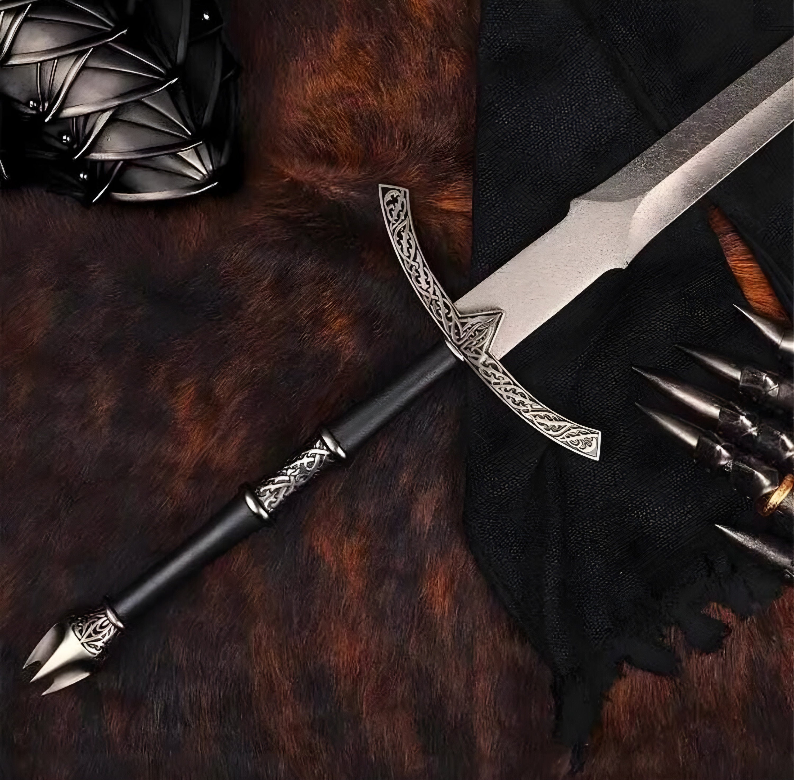 The Lord Of The Rings Witch King Sword With Free Wall Mount Plaque Witch King Sword King