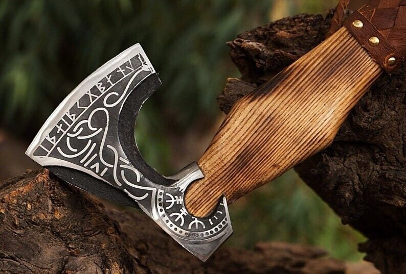 Vikings Axe With Personalized and Engraved Wooden Box Gift - Etsy