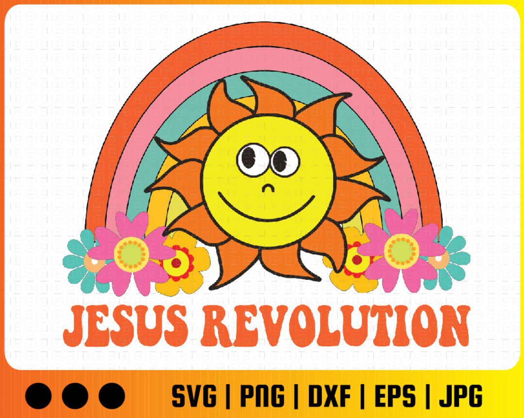Je-sus Revolution Rainbow Svg Happy Easter Svg Easter - Etsy