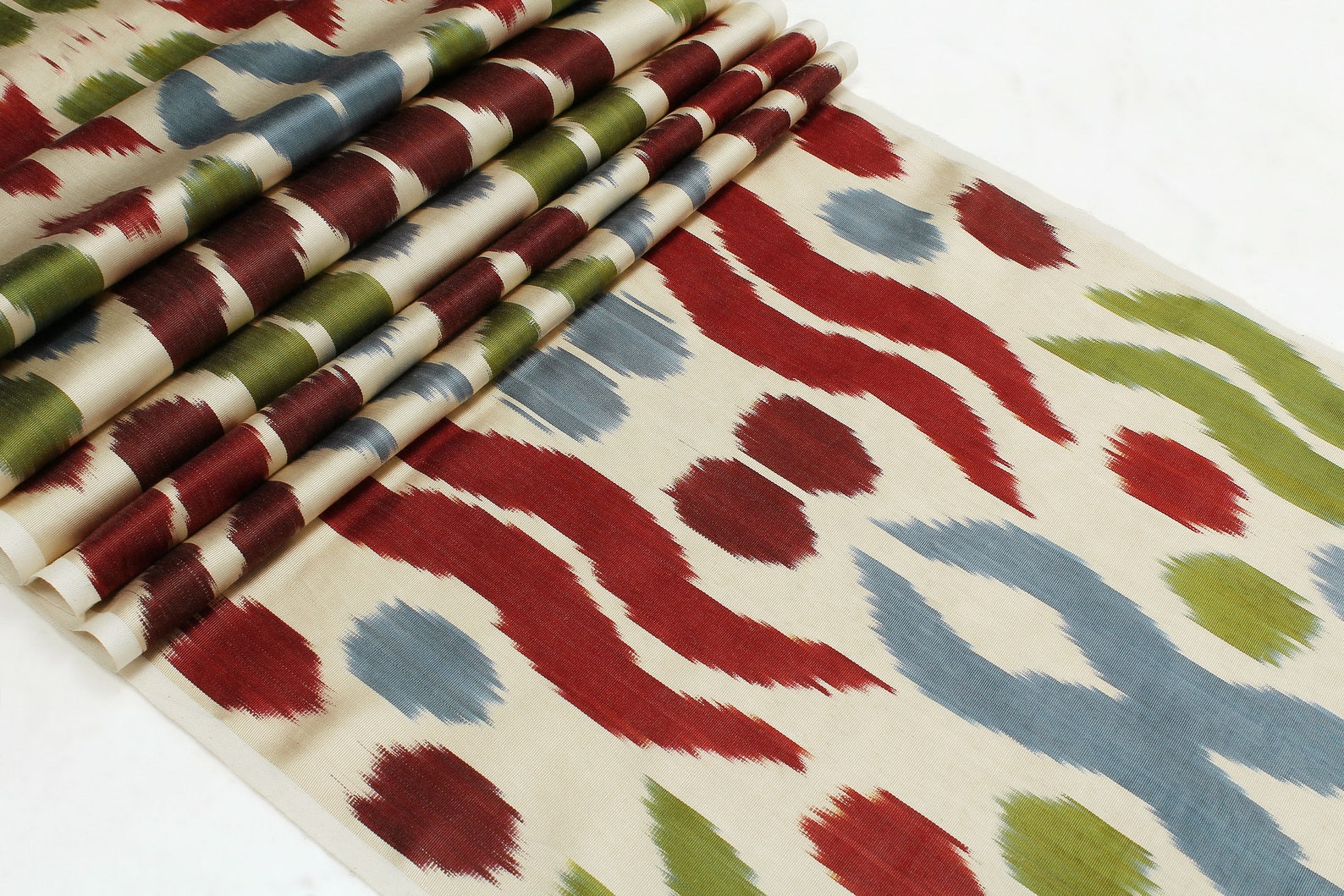 Colorful Silk Ikat Fabric - Natural Ikat Fabric Pattern, Upholstery ...