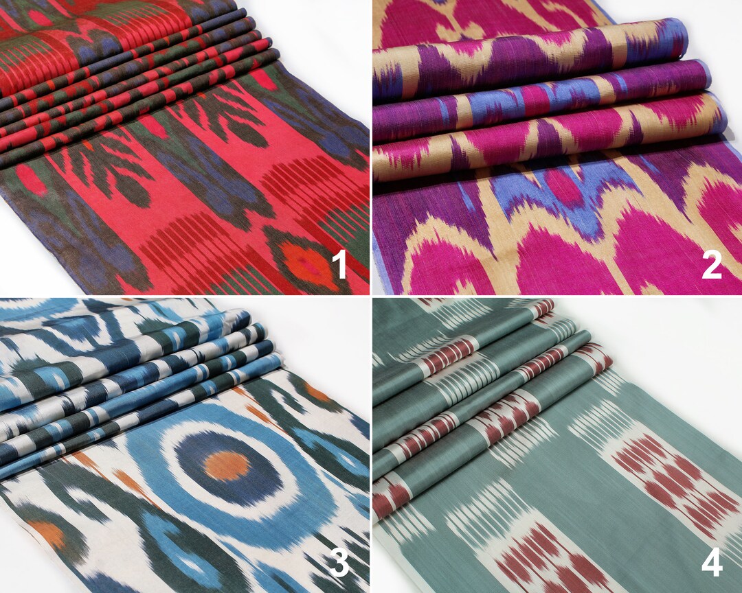 Silk Ikat Fabric by Meter Chic Upholstery, Quilting for Curtain ...