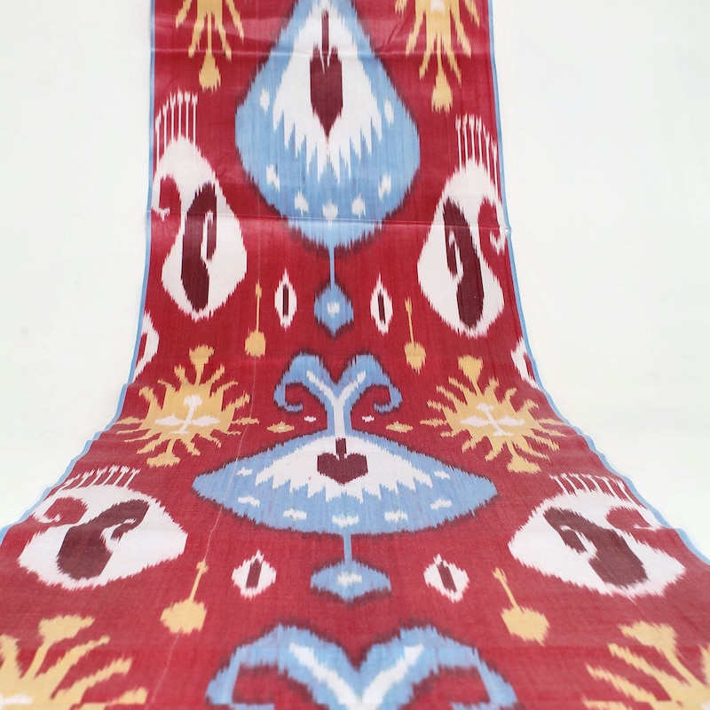 Red Ikat Fabric - Etsy