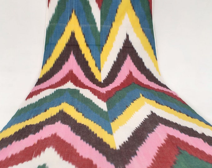 Colorful Cotton Ikat Fabric - Versatile Ikat Pattern Fabric, Ikat ...