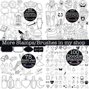 Locket Outline Pendant Pendent Procreate Stamps Brushes • Digital Art ...