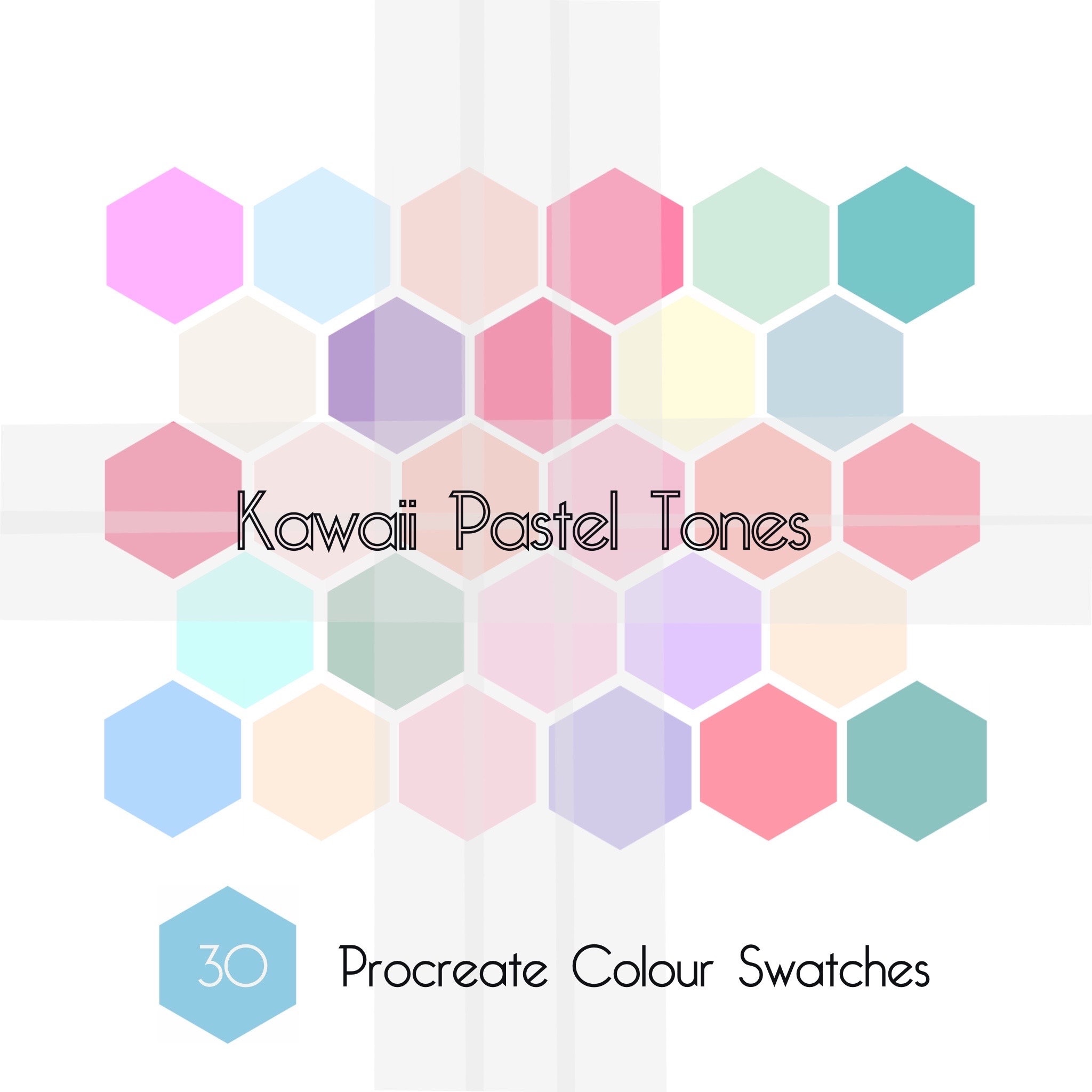 Kawaii Pastel Tone Colour Palette Procreate Digital Art Color Pastels ...