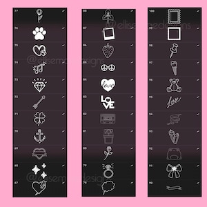 100 Doodle Stamps Procreate Brushes: Retro, Heart, Bee (digital ...