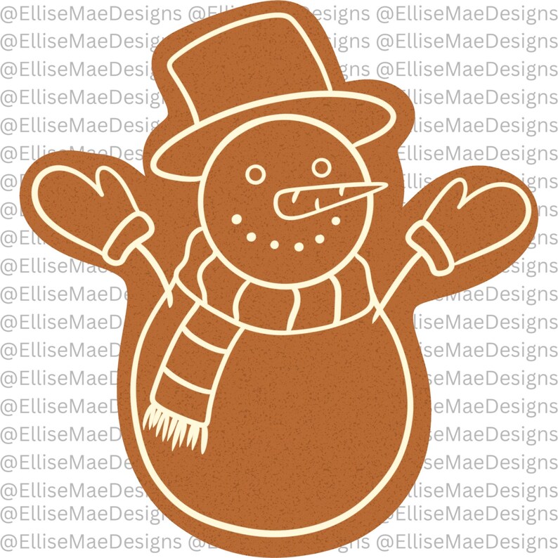 Christmas Gingerbread Cookie Shapes SVG Clipart Bundle (digital ...