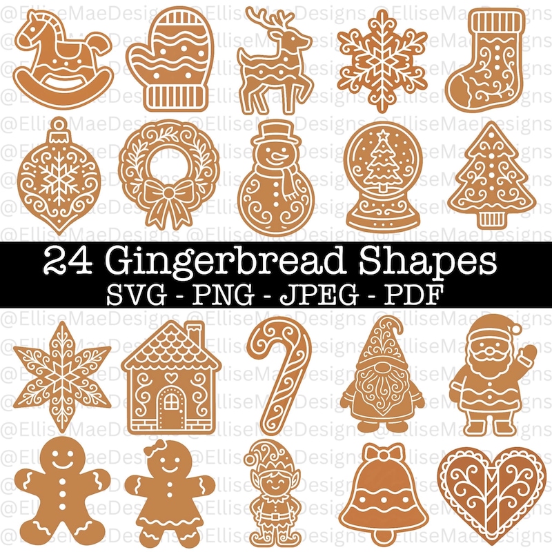 Gingerbread Svg - Etsy