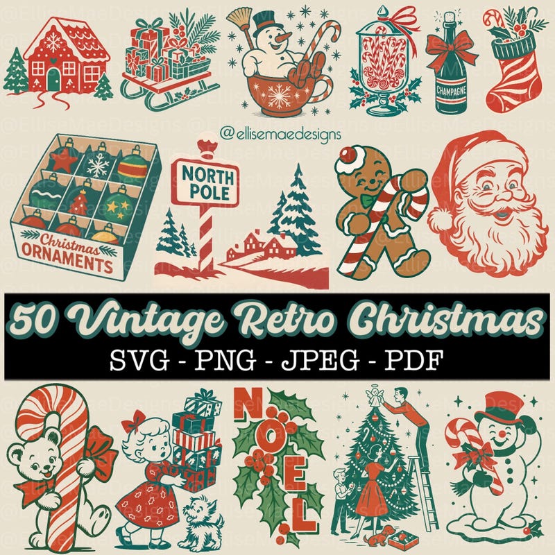 Retro Christmas Sweet Boxes - Etsy