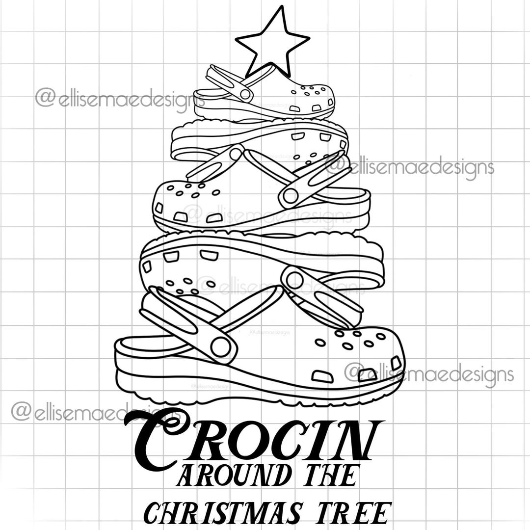 Christmas Croc Shoe Tree: Sublimation Cricut Cut File (digital Download ...