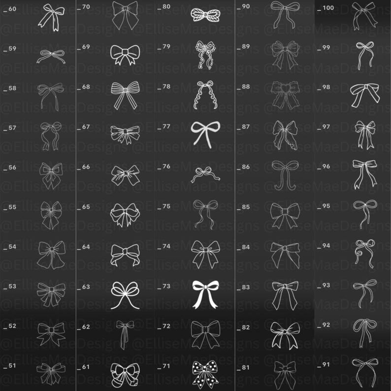 100 Coquette Bow Clipart | Vintage Ribbon SVG Bundle (digital Download ...
