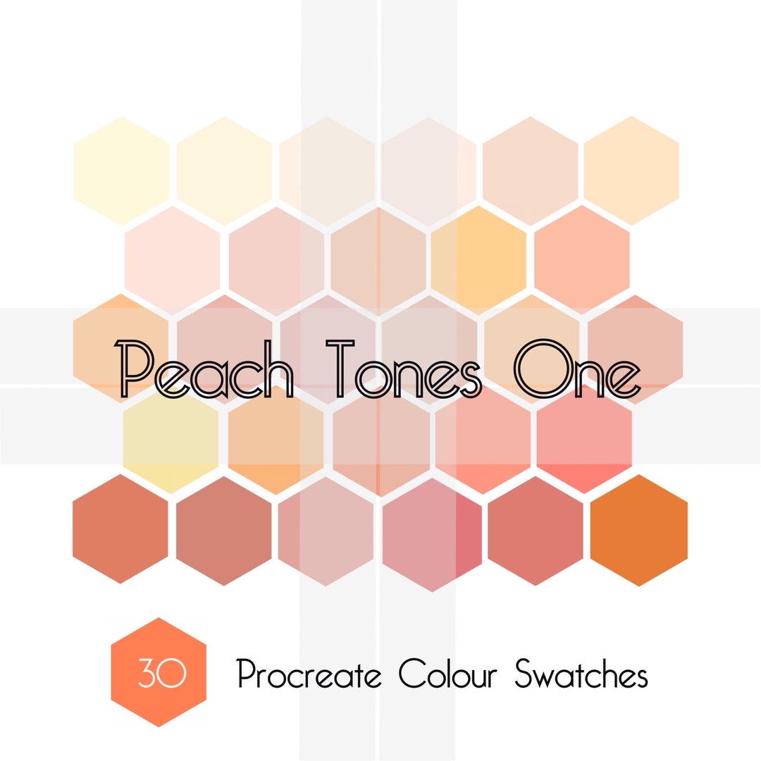 Peaches Peach Orange Tone Colour Palette Procreate Digital Art Color ...