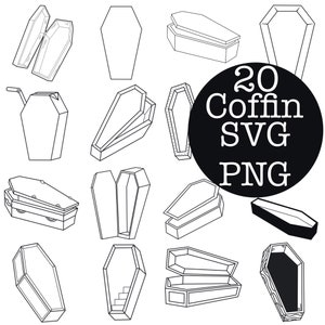Coffin Outline SVG PNG: Minimalist Line Art (digital Files) - Etsy