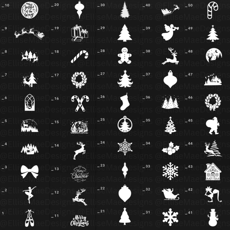 Christmas SVG Bundle | 100 Festive Cut Files (digital Download) - Etsy