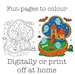 Pocket House Coloring Pages: 55 Cozy Kawaii Illustrations (digital ...