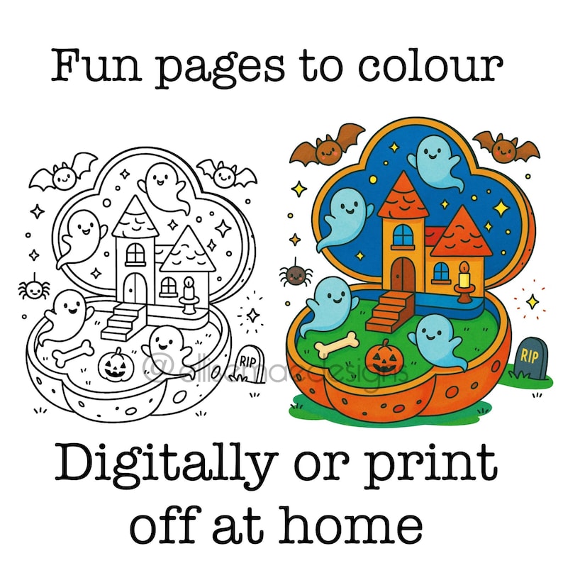 Pocket House Coloring Pages: 55 Cozy Kawaii Illustrations (digital ...