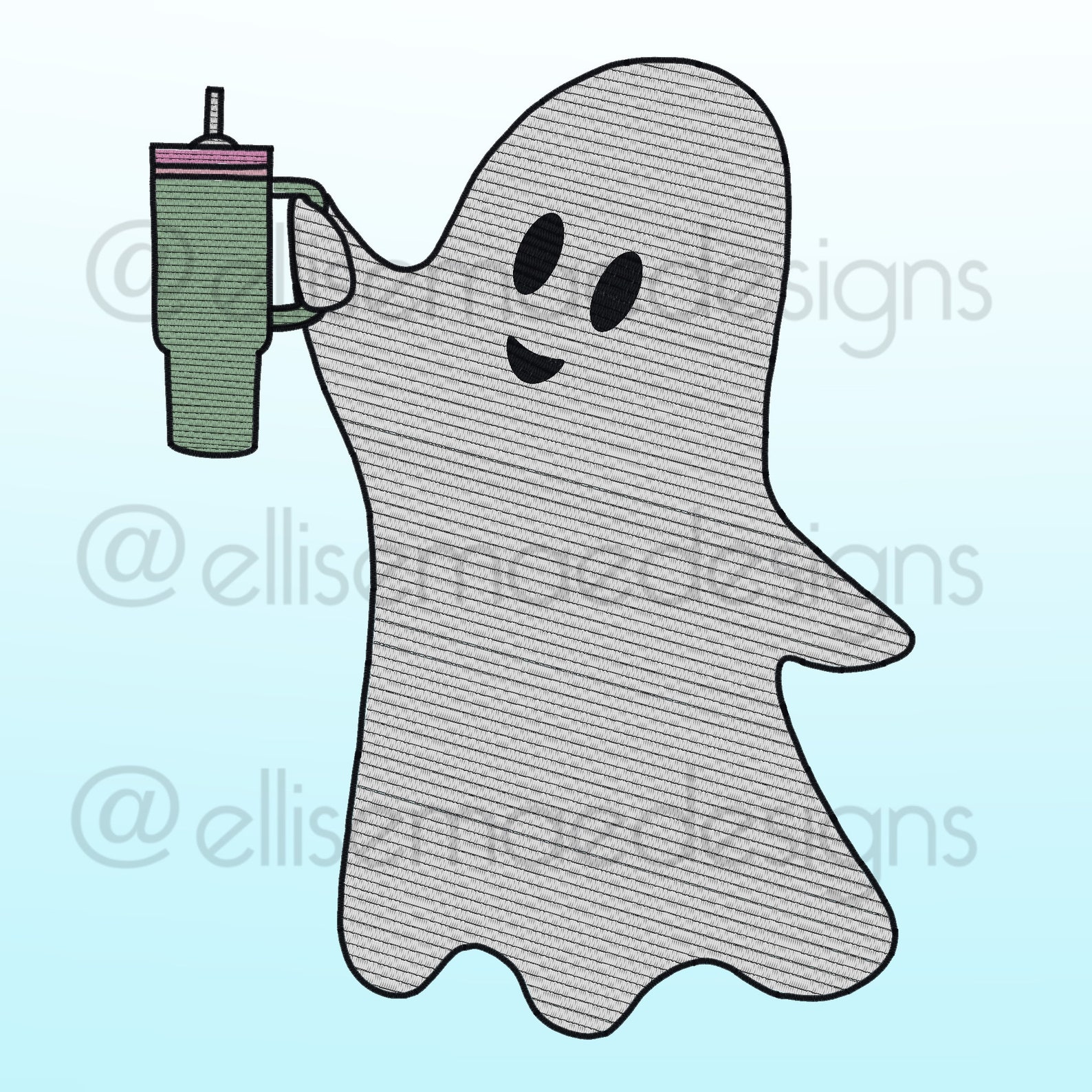 Ghost Stanley Tumbler SVG PNG: Spooky Fall Design (digital Download) - Etsy
