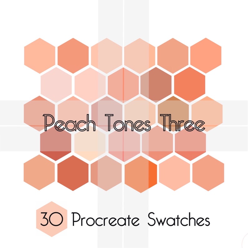 Peaches Peach Orange Tone Colour Palette Procreate Digital Art Color ...