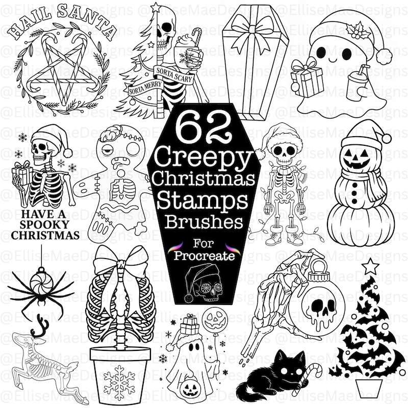 Creepy Stamp Sets - Etsy