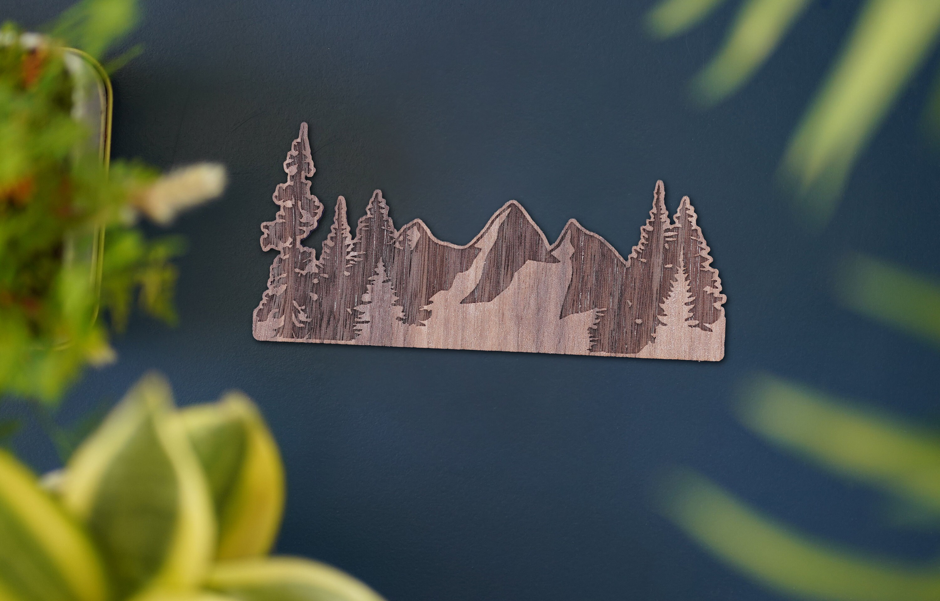 Wooden Sticker | Wood Sticker | Mountain Sticker | Wood Decal | Eco ...