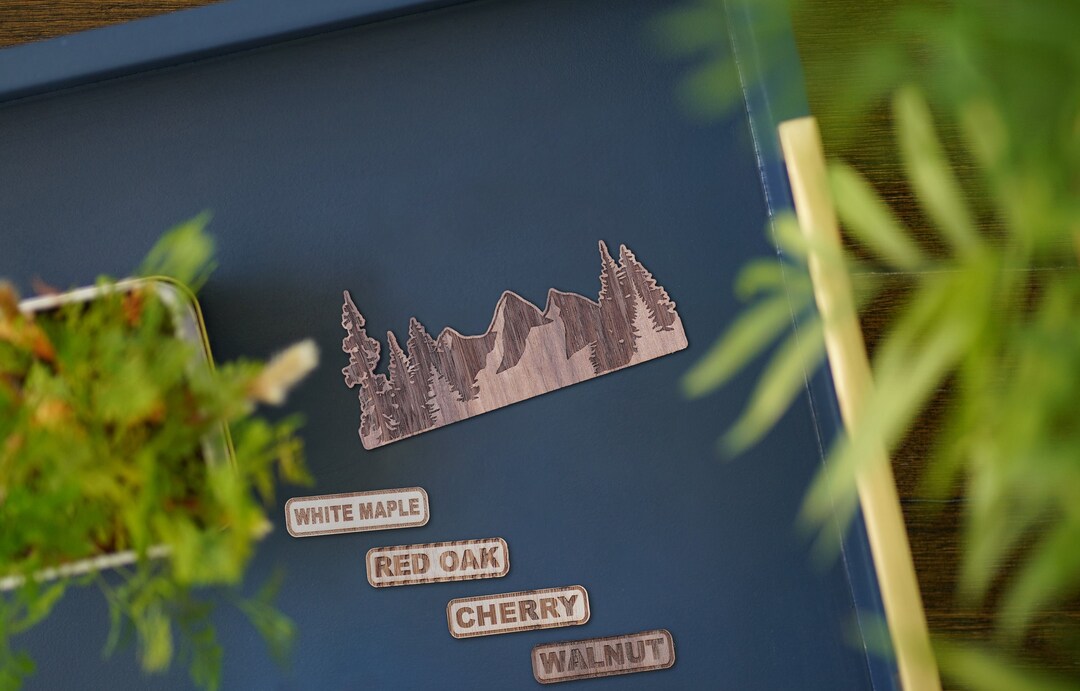 Wooden Sticker | Wood Sticker | Mountain Sticker | Wood Decal | Eco ...