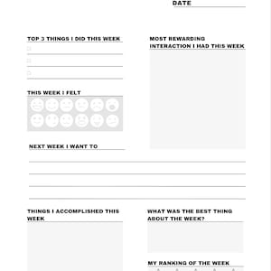 Weekly Check in Mental Health - Etsy