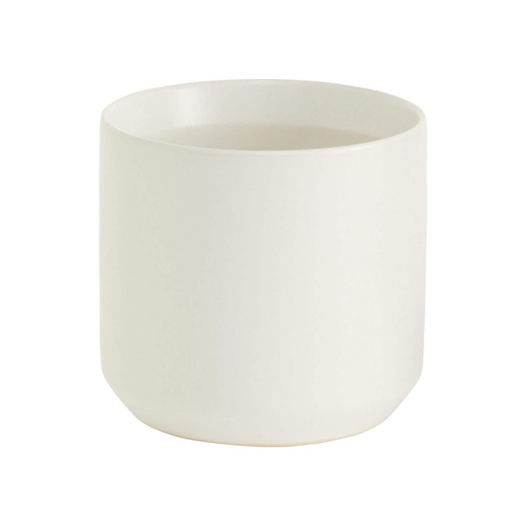 Ceramic White Matte Pot 4.75 Inch Contemporary Planter Vase Home ...