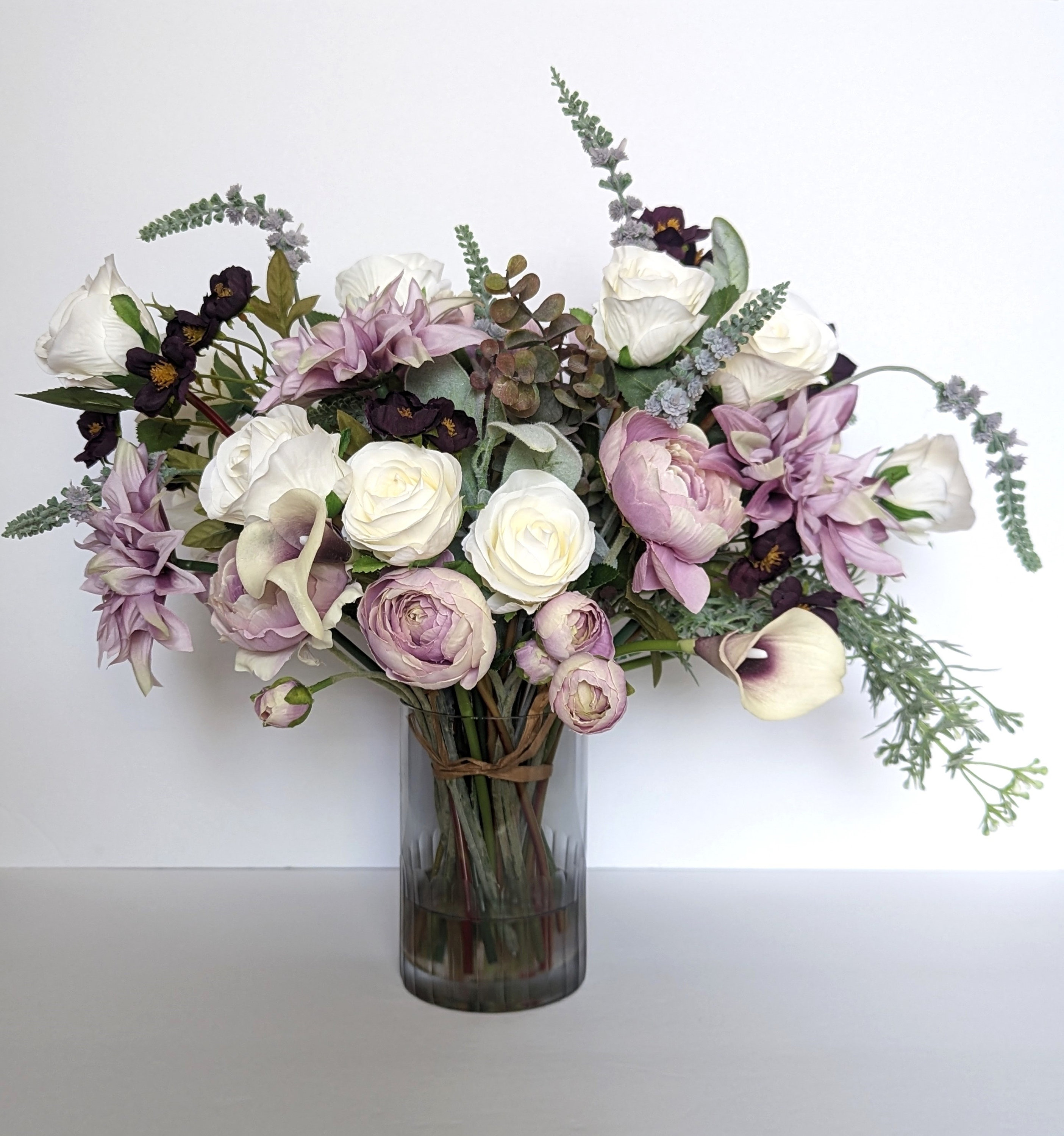 Purple Ranunculus Centerpiece