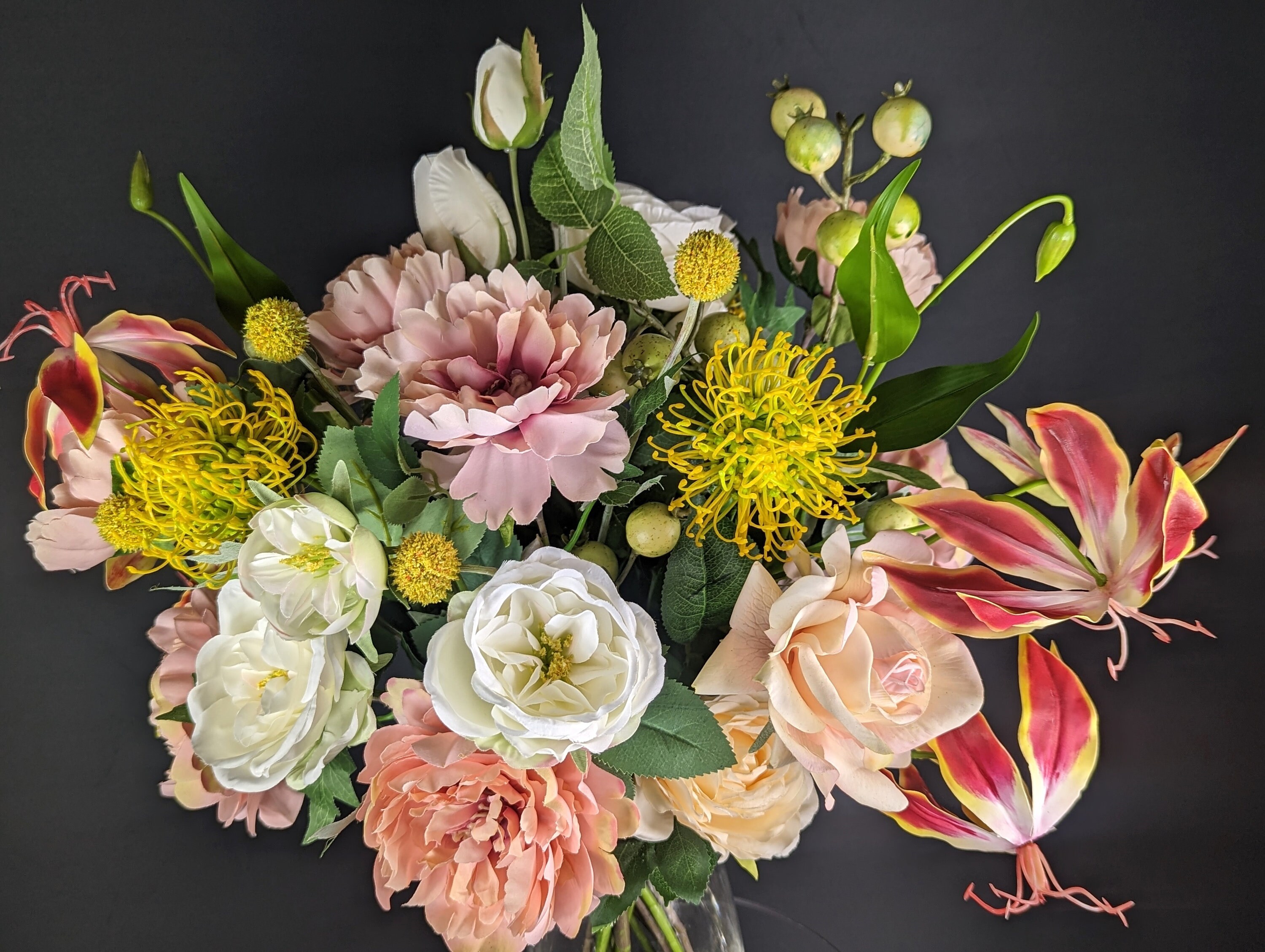 Large SPRING Mix Floral Arrangement 23, English Garden Flowers, Real ...