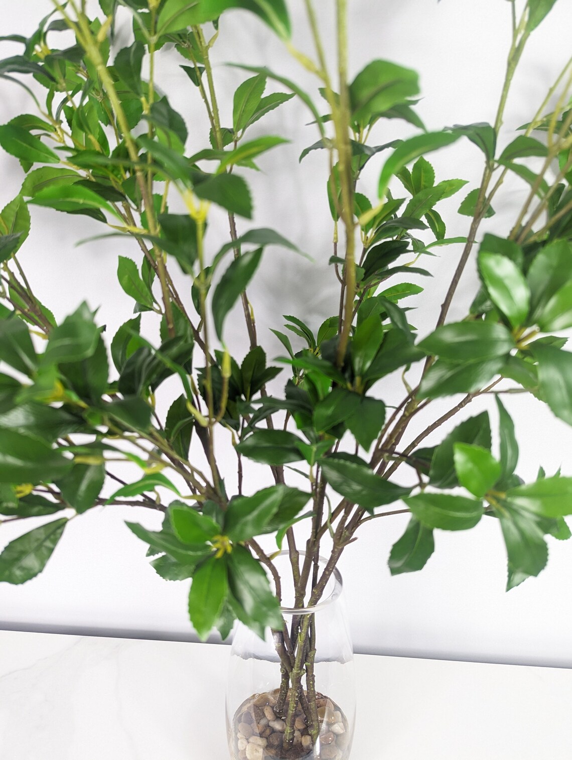 Real Touch Ficus Stems, Artificial Greenery in Faux Water Arrangement ...