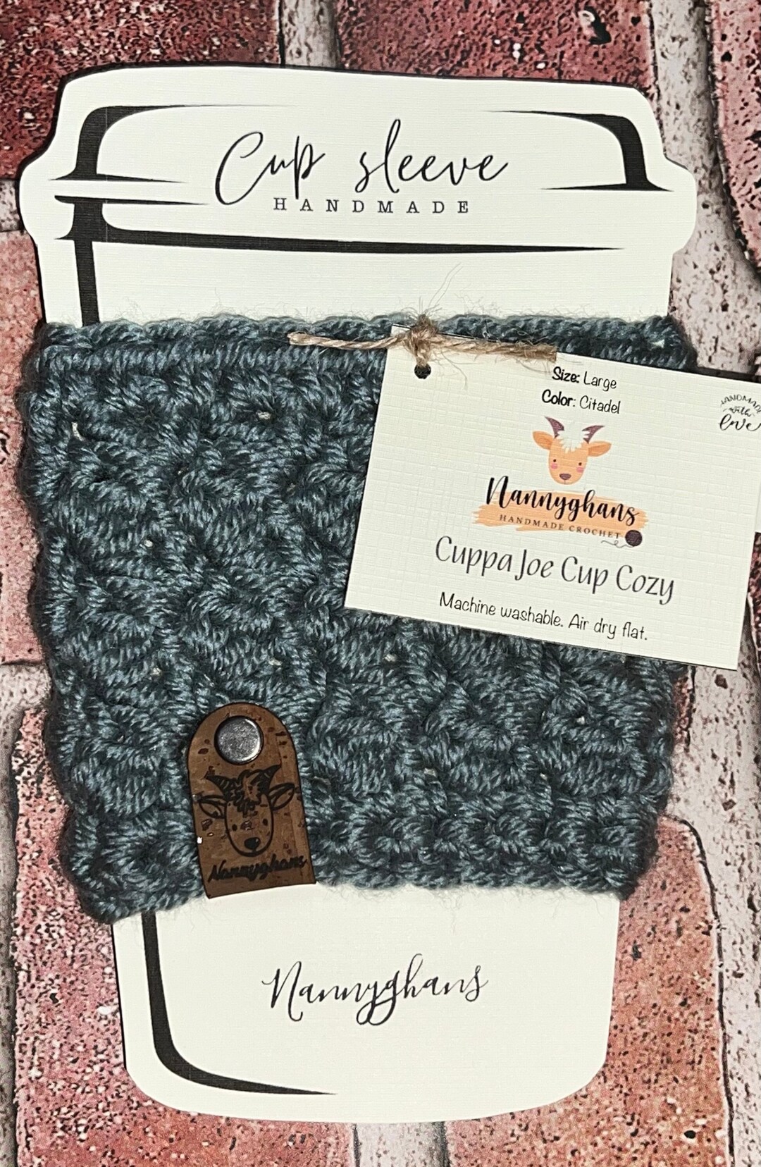 Cuppa Joe Cup Cozy in Citadel (large) - Etsy