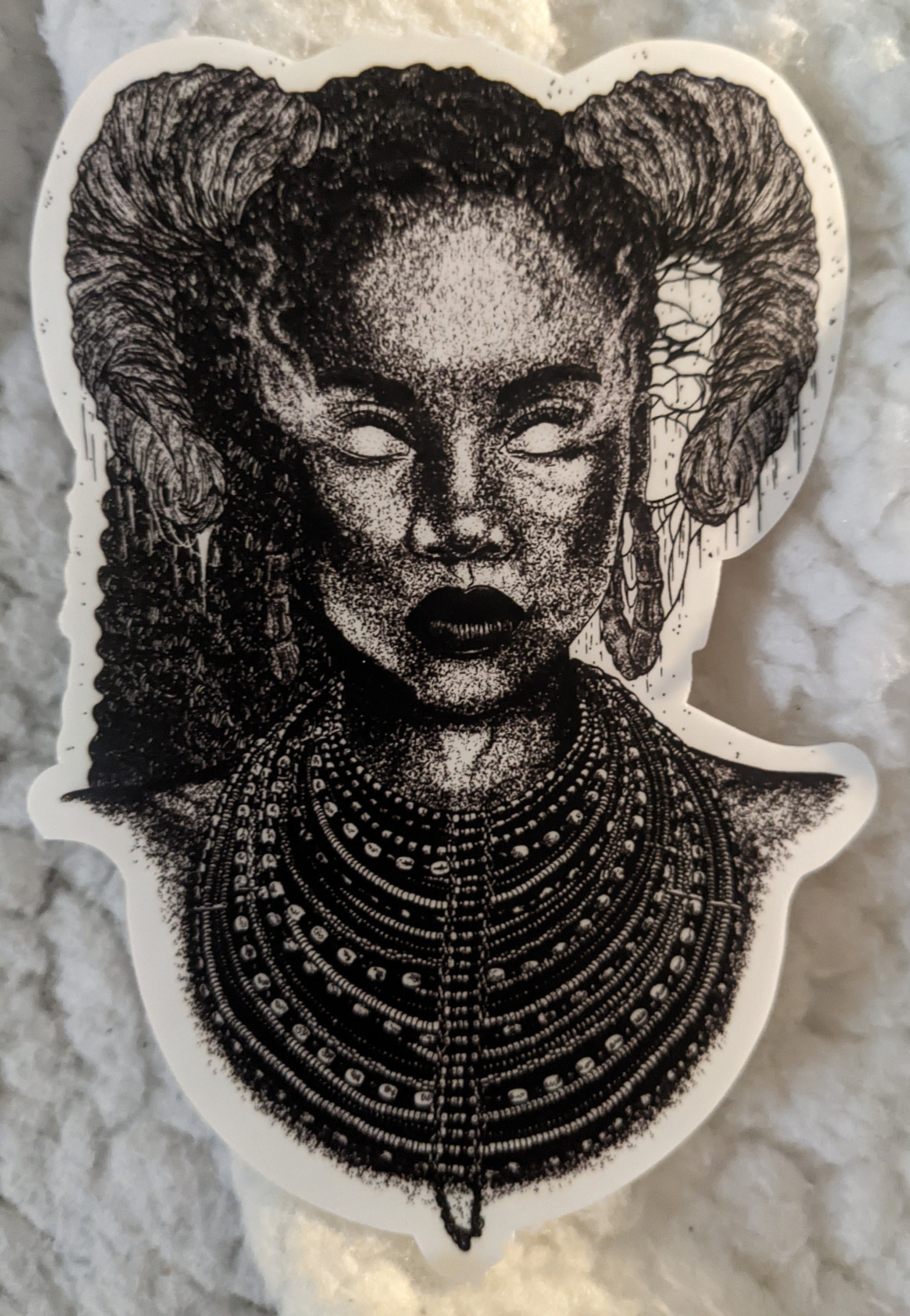 African Demon Woman Sticker - Etsy
