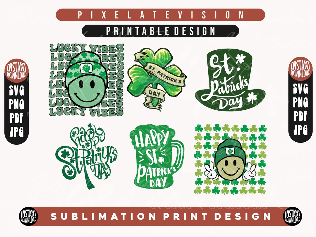 St Patricks Day, St Patricks Png Bundle, Shamrocks Png, St Patrick Day ...